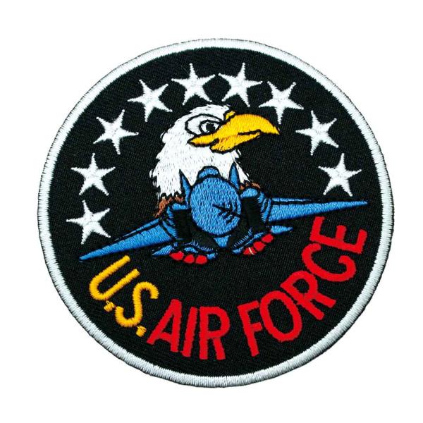 商品名 US AIR FORCE エアフォース ミリタリー コンドル 軍物 ワッペン ワッペン取り付け方 接着する位置に正しく置いて、当て布をのせ、アイロンが直接生地にあたらないようにしてください。アイロンの温度は150℃前後（綿用）に保ち...