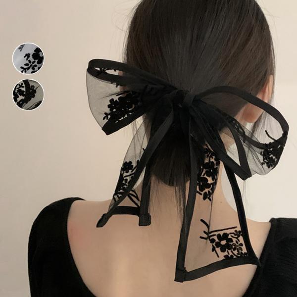 ヘアアクセサリー ネックスカーフ バッグスカーフ 髪飾り髪留め 可愛い 柄スカーフ トレンド おしゃれ 万能アイテムアクセサリー 小物 ヘアアレンジ 花柄 ハンドバンド 春夏可愛らしさを引き立てる花柄のレースヘアアクセサリーまとめ髪に結んで...