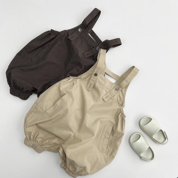 ins 夏新作　ins　ベビー服　サロペット　パンツ 無地　綿100　可愛い　ボトムス　カジュアル　ゆったり【バリエーション】・ベージュ/80cm・ベージュ/90cm・ベージュ/100cm・ベージュ/110cm・ベージュ/120cm・ベージ...