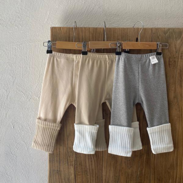 ins 秋冬新作　ベビー服　無地　レギンス　ボトムス　可愛い　柔らかい　新生児　タイツ　子供服　リブ【バリエーション】・ライトベージュ/73・ライトベージュ/80・ライトベージュ/90・ライトベージュ/100・ダークベージュ/73・ダークベ...