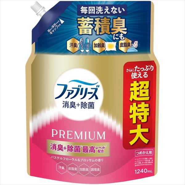 ファブリーズ消臭＋除菌プレミアムパステルフローラル＆ブロッサムの香りつめかえ用４回分【サイズ・仕様】【単品サイズ】323×300×205(mm) 【容量】1240ML