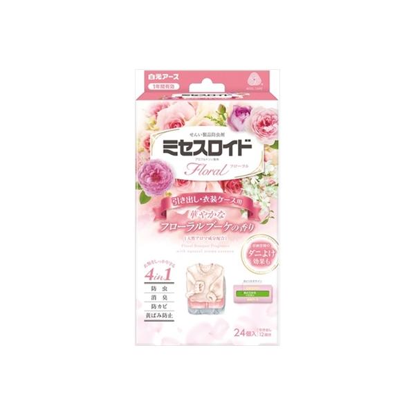 ミセスロイドフローラル引き出し用２４個入　１年防虫　フローラルブーケの香り 【防虫剤】【サイズ・仕様】【単品サイズ】505×247×485(mm) 【容量】24コ