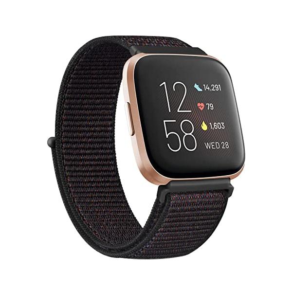 カラー：黒砂スタイル：調整可能対応機種：Fitbit Versa 2 / Fitbit Versa / Fitbit Versa Lite / Fitbit Versa SE スマートウオッチ。（注：Fitbit スマートウオッチは含まれて...