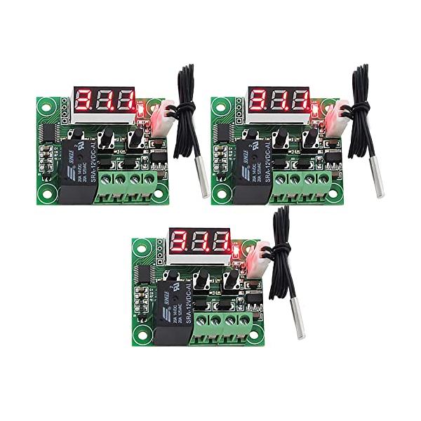 【サイズ】48.5*40.1*15.8mm。線長：約200mm。【商品仕様】温度測定精度：0.1℃、反発精度：0.1℃、精度をコントロール：0.1℃。【電源電圧】入力電圧：DC12V 。 ?出：10A??器。【測定入力】NTC(10K 0....