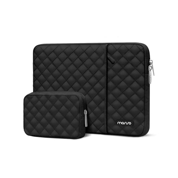 カラー：ブラックサイズ：13.3インチ内部寸法：33.5 x24.5x 2CM（L x W x H）; 外部寸法：35 x 26 x 2CM（L x W x H）。 前面の垂直サイドポケットの寸法：22.5 x 21CM（L x W x H...