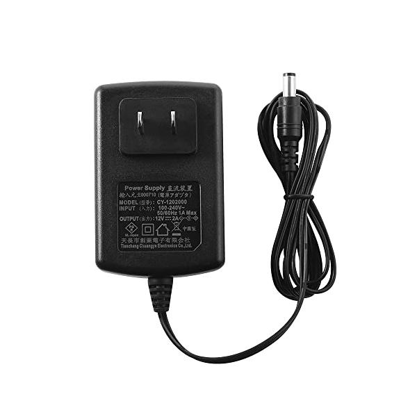カラー：12V 2Aサイズ：12V 2A入力電圧：100-240V 50/60Hz 1AMax 　 DC 出力:12V 2A 24W出力プラグ: 外径5.5mm*内径2.1mm ケーブル長さ:120cmモデル:CY-1202000 極性：セ...