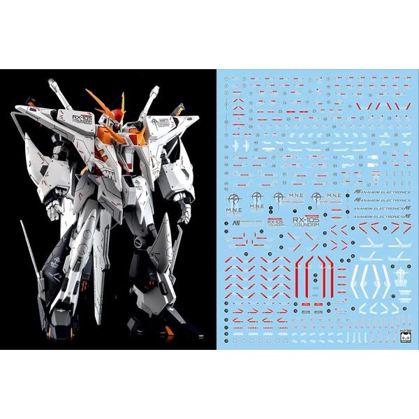 カラー：ホワイトサイズ：HGUC 1/144 Ξガンダム(クスィーガンダム)用蛍光!! HG RG MG PG RE HiRM ロボット MS ディテールアップ用水転写式デカール。この商品はブラックライト(紫外線ライトやUVライト)を当てた...