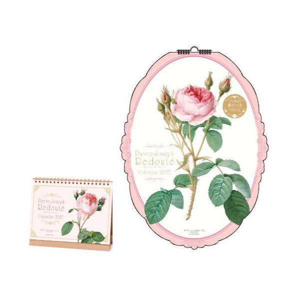 【発売日：2026年09月01日】毎年ご好評のルドゥーテの花々をあしらった、とても飾り映えのする豪華なカレンダーです。卓上と壁掛のセットで、統一感のある空間に♪壁掛けカレンダーには、薔薇の香料インクが使用されています！ルドゥーテが描く美しい...