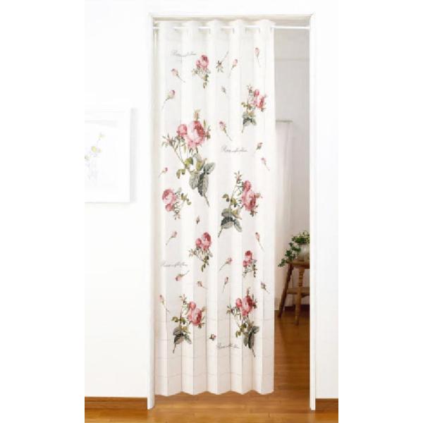 暮らしに咲き誇る優雅な間仕切りカーテン♪お玄関先の目隠しや、空気の入れ換え時などの室内の目隠しにも。端にコンパクトに折りたためるので邪魔になりにくく、出入りする際もスムーズです。素材は、遮光・遮熱・UVカットなどの効果が期待できるレース素材...