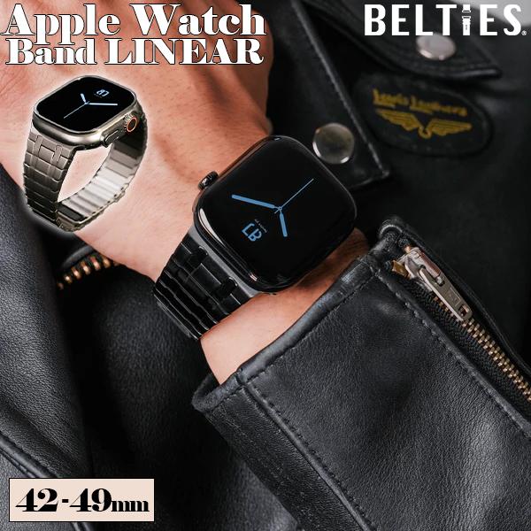 正規販売店 BELTIES レディース 交換バンド おしゃれ シンプル ビジネス カジュアル ギフト プレゼント Apple Watchバンド LINEAR 着脱簡単 おしゃれ 男性 女性 上品