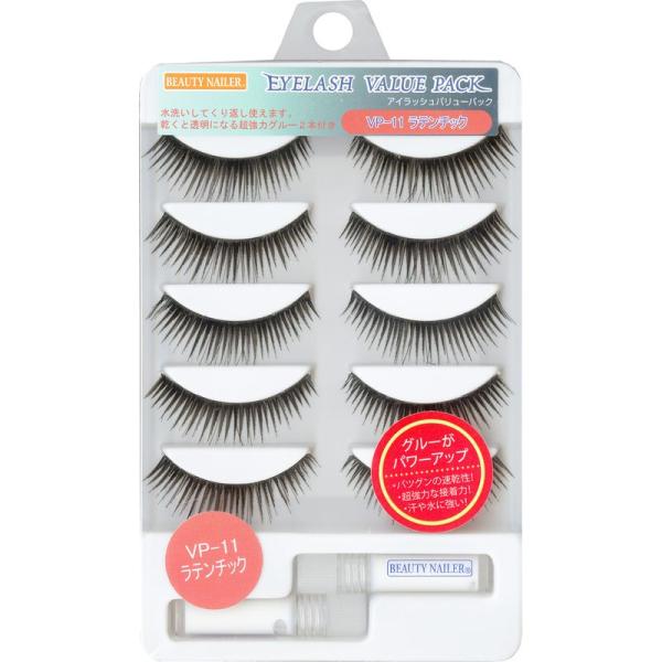 ビューティーネイラー アイラッシュ バリューパック VP-11 つけまつげ 5ペア つけまムラキ ビューティーネイラー■メーカー・ブランド名：株式会社ビューティーネイラー/BEAUTY NAILER/ムラキ■個装サイズ：14.2×8.5×1...