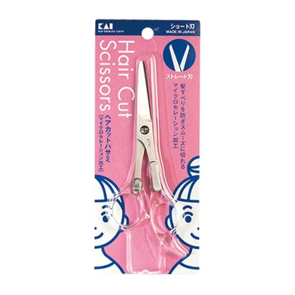 貝印 KQ ヘアカットハサミ S KQ3025 散髪 セルフカット マイクロセレーション加工 ショート刃 日本製 Hair Cut Scissors 4901601282641髪すべりを防ぎスムーズにカット！貝印のヘアカットハサミS マイク...