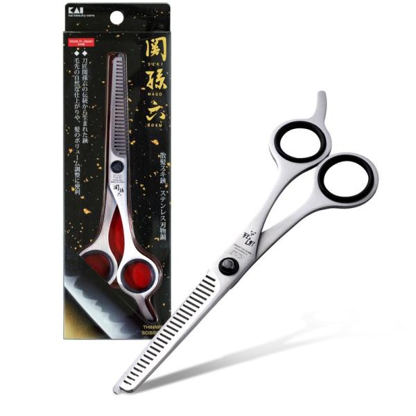 貝印 関孫六 スキハサミ ALLステンレス HC3519 刃匠関孫六 伝統 散髪 セルフカット ステンレス製 スキ率刃匠関孫六の伝統が生きたスキハサミ オールステンレスで清潔 簡単セルフカットで自然な仕上がりに ご自宅で手軽にヘアカット！【...