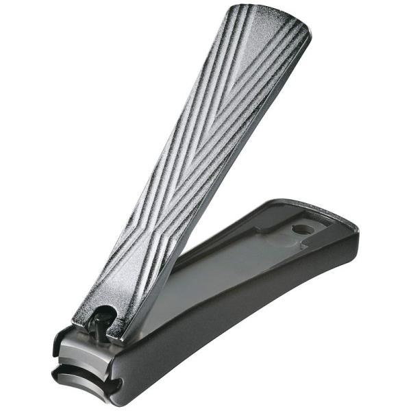 KQ2041 Rツメキリ M 爪切り ステンレス製 ダイキャスト製テコ 爪飛び散り防止 ストッパーケース付き 3Dアーチ刃 爪への負担軽減 二枚爪 割れやすい爪 深爪防止 株式会社クスリのアオキ爪が割れやすい 二枚爪でお悩みの方に 爪への負...