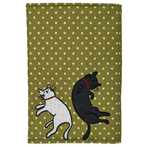 KOMAMONO コマモノ ほのぼの和柄読書雑貨 猫と水玉 ブックカバー 猫 ネコ 本カバー 文庫本 カバー A6ブックカバー 文庫本サイズ 文庫本カバー 動物 カワイイ ネコ■メーカー・ブランド名：KOMAMONO コマモノ/日本出版販売...