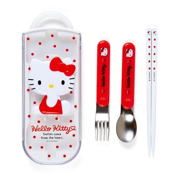 5月上旬入荷予定 ハローキティ キティちゃん レリーフ付きランチトリオセット お弁当 お箸 スプーン フォーク カトラリー キッチン用品 食器SANRIO サンリオ ハローキティ キティちゃん キッチン用品 食器■メーカー・ブランド名：サン...