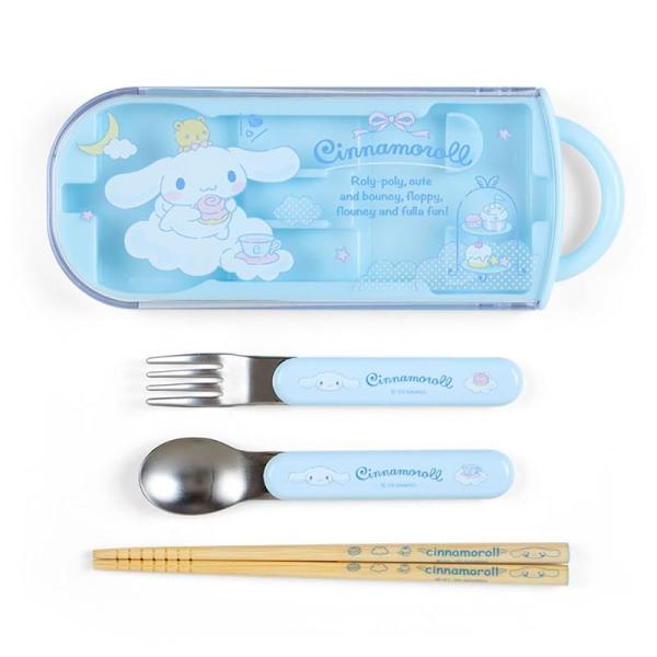 シナモロール シナモン ランチトリオセット お弁当 お箸 スプーン フォーク カトラリー キッチン用品 食器SANRIO サンリオ シナモロール シナモン キッチン用品 食器■メーカー・ブランド名：サンリオ■個装サイズ：19.8×9.3×1...