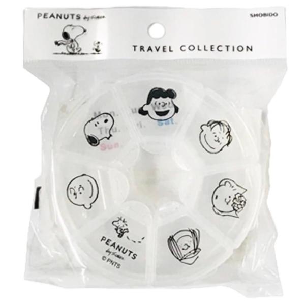 shobido 粧美堂 スヌーピー 7DAYS ピルケース 透明7仕切り 曜日シール付き 薬収納 キャラクターグッズスヌーピーの可愛いピルケースで毎日のお薬管理を楽しく！■メーカー・ブランド名：粧美堂 SHOBIDO SHO-BI■個装サイ...