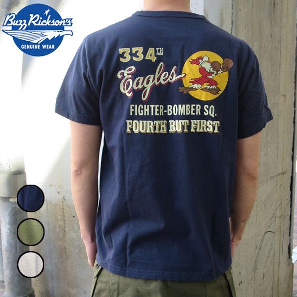 2025SS BR79515 BUZZ RICKSON'S " 334th FTR-BOMB " S/S T-SHIRT バズリクソンズ 半袖プリントTシャツ 東洋エンタープライズ ミリタリーＴシャツ USA製