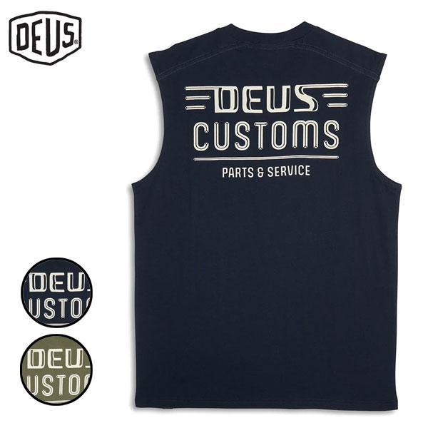 【メール便で発送】 デウスエクスマキナ deus ex machina  [ CHROME MUSCLE ] 【 NAVY, LICHEN GREEN 】 デウスエクス マキナ マッスル タンクトップ ノースリーブ メンズ deus DMP...