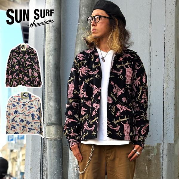 SUN SURF サンサーフ SS29582 [ CORDUROY L/S OPEN SHIRT "HISTORICAL EVIDENCE" ] コーデュロイロングスリーブオープンシャツ 東洋エンタープライズ アロハシャツ オフホワイト ブ...