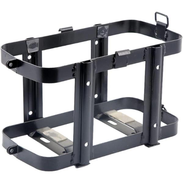 実用性：このラックは鉄製で、予備の燃料タンクを安全に保管するための燃料タンクラックです。サイズ：40x20.5x22.5cm取り外し可能：このラックは取り外し可能で、高さを調整できます。 10リットルと20リットルのタンクに使用でき、サイズ...