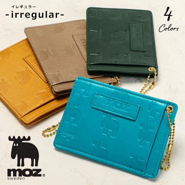 北欧スウェーデンで誕生したアニマルコンセプトブランド「moz モズ」の革小物シリーズ。"moz"のアイコンであるヘラジカ（エルク）が型押しされた北欧デザインならではの、かわいらしい仕上がりです。発色のきれいな、ふっくら柔らかな牛革に、ヘラジ...