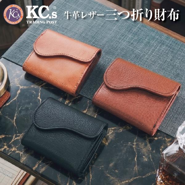 KC,s LEATHER CRAFT 牛革レザー 三つ折り財布【商品情報】熟練した職人の手仕事で丁寧に仕上げられた本革の三つ折り財布。天然牛革ならではの風合いと、使うほどに色艶が増し手に馴染む経年変化を楽しめます。コンパクトながら充実した収...
