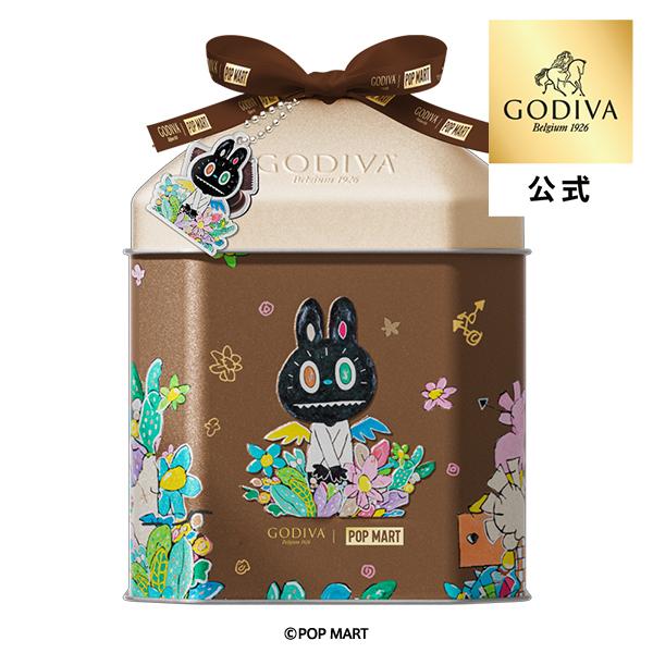 【発売日：2026年03月07日】ダークチョコレートガナッシュを、ダークチョコレートで包んだ「マスターピース ダークチョコレート」を、LABUBUをデザインしたオリジナルの缶に詰め合わせました。2026/ゴディバ/GODIVA/チョコレート...