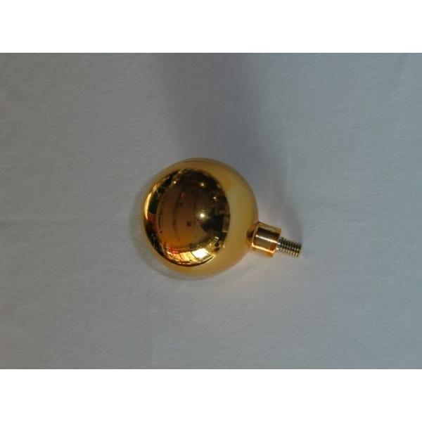 旗竿1.5~2ｍ程度のアルミ合金伸縮ポール用、旗のサイズは70×100ｃｍが最適。個装箱は付属しておりません。3分ネジ　既製の旗竿全てで使用可能です。玉の接合部が見えますが使用には差し支えありません。竿頭製造元廃業のため在庫限りです。