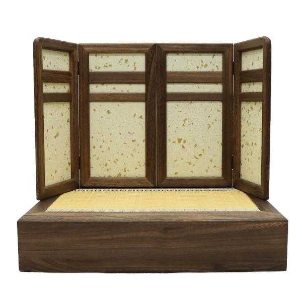 アウトレット品。見本使用、展示品です。アウトレット品 五月人形 屏風台 台屏風セット 70cm 焼桐高床台 屏風付 幅70cm (23a-ya-0592) インテリア ディスプレイ 見切処分品