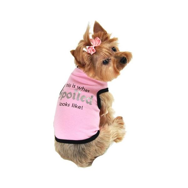 【i see spot/アイ・シー・スポット/犬服】 L.A.発。米国の様々なメディアでも取り上げられているトレンド感あふれるおしゃれでキュートなブランドi see spot。かわいいピンクの柔らかな生地にメッセージ入りのタンクトップです。...