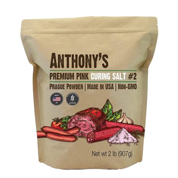 Anthony's社 アンソニーのピンク硬化塩No2が 907g入り Pink Curing Salt No2が 2 lb