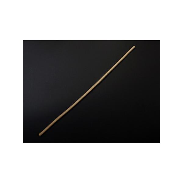 梅製散杖です。ご覧の通り、若干先細りの枝そのまんまですね。自然の木の枝でつかえそうなものを取るだけですので、多少湾曲しています。長さ約54．5cmです。太さは切り口が真円でないので、だいたいですが、11〜12mmぐらいです。ご注意：天然の梅...