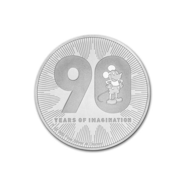 商品名 : 2018年 (新品) ニウエ「ディズニー・ミッキーマウス・特別 90年記念」純銀 1オンス 銀貨品位 : 99.9％の純銀重量 : 1オンス　(31.1グラム)状態 : 未使用品・新品サイズ : 40.7 mm x 3 mm同梱...