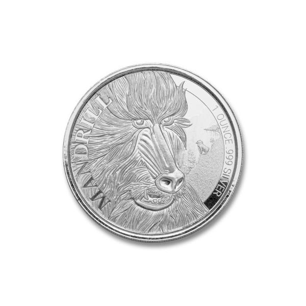商品名　 : 2020年 (新品) カメルーン共和国「マンドリル」純銀 1オンス 銀貨品位  　  : 99.9％の純銀重量   　 : 1オンス　(31.1グラム)状態   　 : 未使用品・新品発行枚数 : 15,000枚サイズ 　: ...