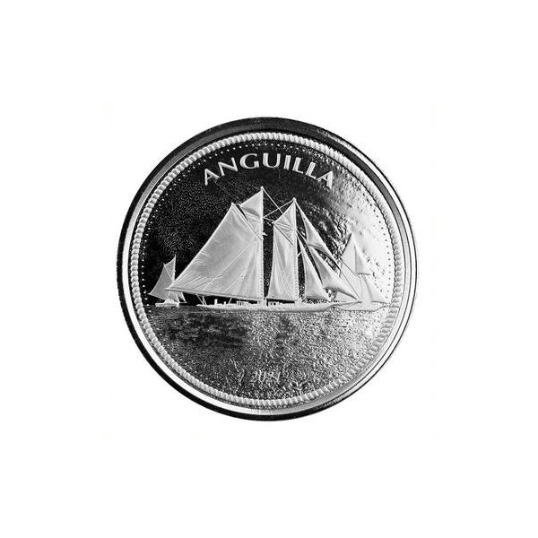 商品名　 : 2021年 (新品) アンギラ「帆船」純銀 1オンス 銀貨品位  　  : 99.9％の純銀重量   　 : 1オンス　(31.1グラム)状態   　 : 未使用品・新品発行枚数 : 25,000枚サイズ 　: 直: 39 m...