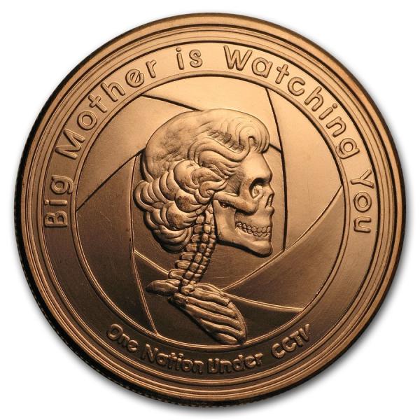 商品名 : 2017年 (新品) アメリカ「ビッグ・マザーがあなたを見ている」純銅 赤金 1常衡オンス メダル品位    : 99.9％の純銅重量    : 1常衡オンス　(28.35グラム)状態    : 未使用品・新品サイズ : 直：3...