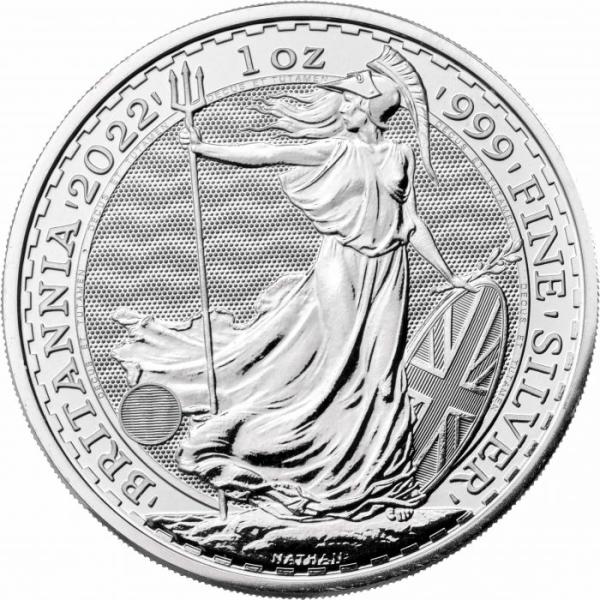 商品名 : 2022年 (新品) イギリス「ブリタニア」純銀 1オンス 銀貨品位    : 99.9％の純銀重量    : 1オンス　(31.1グラム)状態    : 未使用品・新品サイズ : 38.61 mm x 3 mm同梱品 : 保証...
