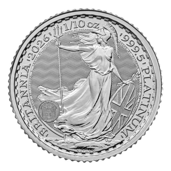 商品名 : 2025年 (新品) イギリス「ブリタニア」白金 純プラチナ 1/10オンス プラチナ貨品位    : 99.95％の純プラチナ重量    : 1/10オンス (3.11グラム)状態    : 未使用品・新品サイズ : 16.5...