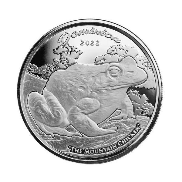 商品名　 : 2022年 (新品) ドミニカ国「マウンテン・チキン」純銀 1オンス 銀貨品位  　  : 99.9％の純銀重量   　 : 1オンス (31.1グラム)状態   　 : 未使用品・新品発行枚数 : 25,000枚サイズ 　:...