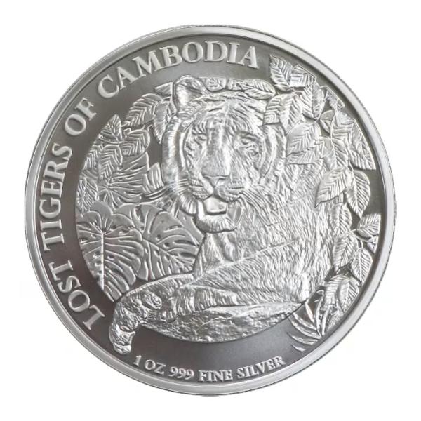 商品名　 : 2023年 (新品) カンボジア「カンボジアの失われた虎」純銀 1オンス 銀貨品位  　  : 99.9％の純銀重量　    : 1オンス (31.1グラム)状態   　 : 未使用品・新品発行枚数 : 10,000枚サイズ　...