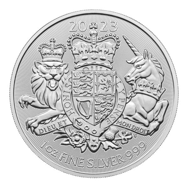 商品名 　: 2023年 (新品) イギリス「英国王室の紋章・ライオン・ユニコーン」純銀 1オンス 銀貨品位   　 : 99.9％の純銀重量  　  : 1オンス (31.1グラム)状態 　   : 未使用品・新品発行枚数 : 100,0...