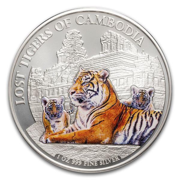 商品名　 : 2025年 (新品) カンボジア「カンボジアの失われた虎」純銀 1オンス カラー 銀貨品位  　  : 99.9％の純銀重量　    : 1オンス (31.1グラム)状態   　 : 未使用品・新品発行枚数 : 2,000枚サ...