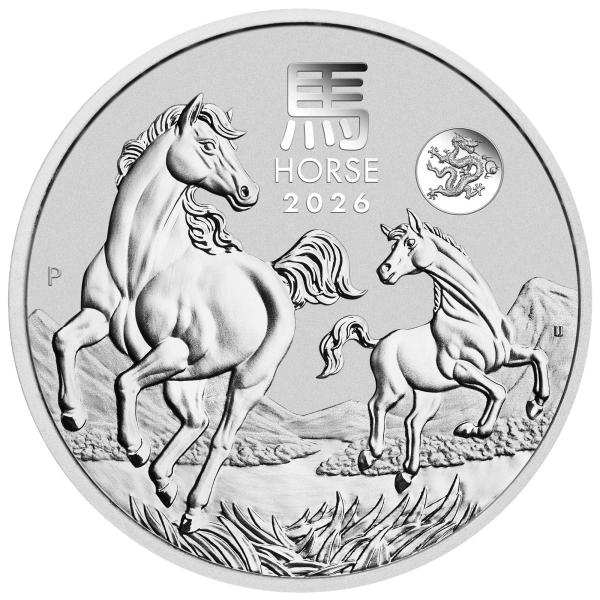 商品名 : 2026年 (新品) オーストラリア「干支 十二支・午年 馬年」「龍・ドラゴン」 純銀 1オンス 銀貨品位    : 99.99％の純銀重量    : 1オンス (31.1グラム)状態    : 新品・未使用品発行枚数 : 30...
