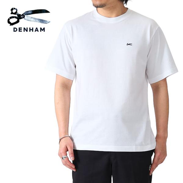 DENHAM胸元に施されたシザーズマーク刺繍がアクセントになったTシャツ。