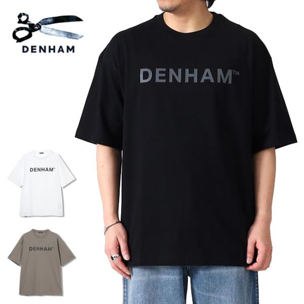 DENHAMフロントのBIGロゴがアクセントになったTシャツ。オーバーサイズフィット。