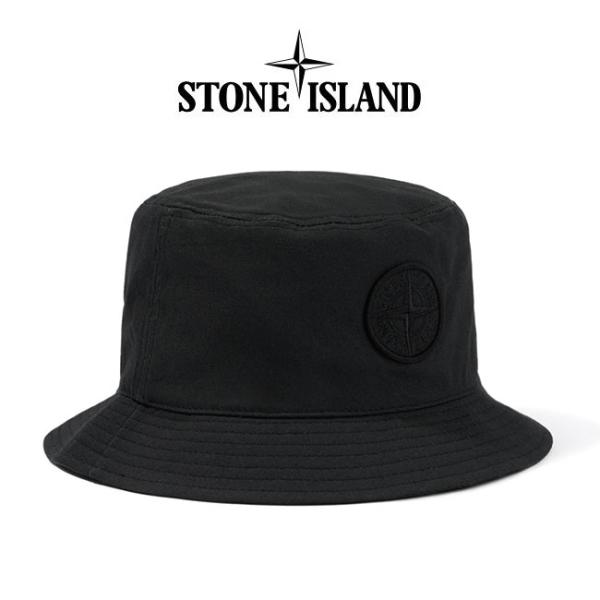 STONE ISLANDCompassロゴ刺繍が目を引くコットン製のバケットハット。内側のかぶり口にバンド、コットンの裏地付き。