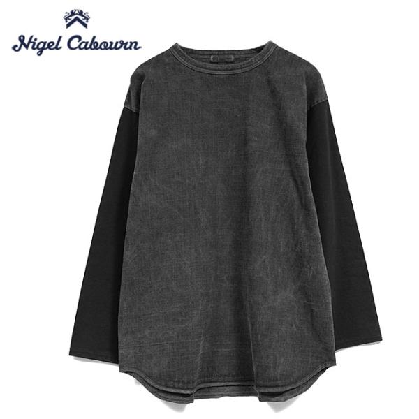 Nigel CabournヴィンテージのベースボールTシャツをベースにしたデザイン。ピグメント染め。