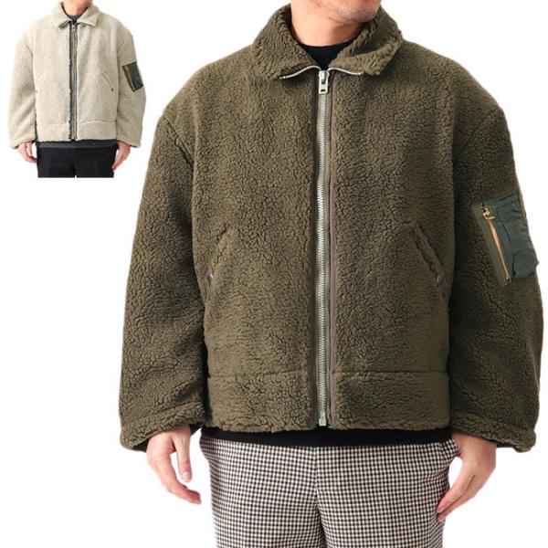 THE NERDYS40年代頃のUSAFのフライトジャケット "B-15" をベースに製作したボアジャケット。ファスナーを衿先まで通し、立ち上がる仕様にして首元の保温性をキープできるように改良しています。あえて袖口や裾のリブを無くし、ボアに...